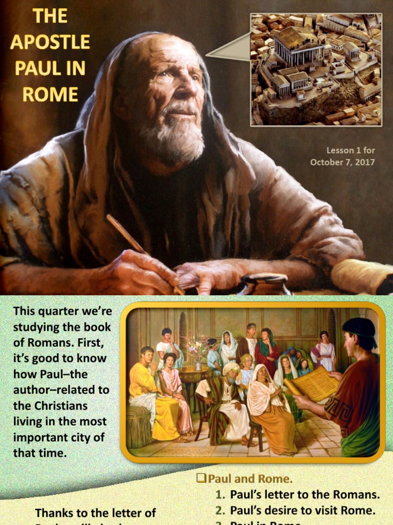 4th Quarter 2017 Lesson 1 The Apostle Paul in Rome Powerpoint ...