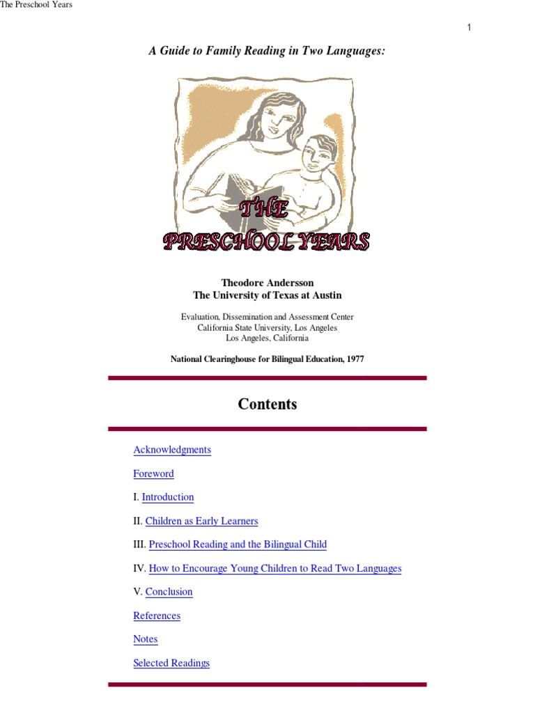 A Guide To Family Reading in Two Languages:: Theodore Andersson The ...