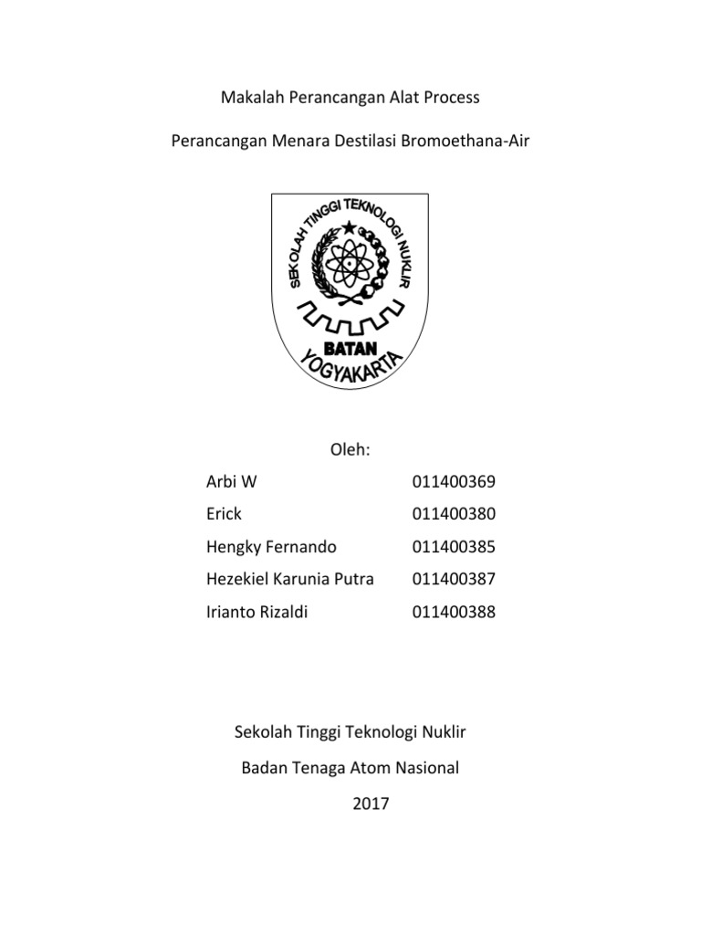 Menara Distilasi Bromoetana | PDF