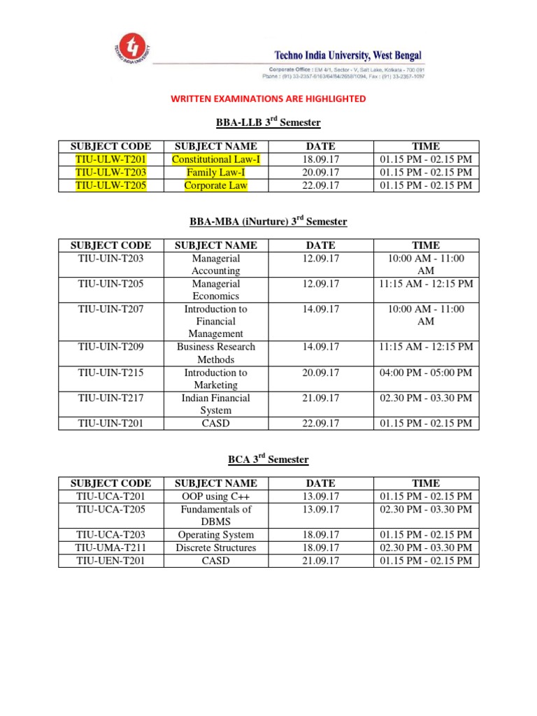 2nd Year MTA Schedule Updated | PDF | Technology & Engineering