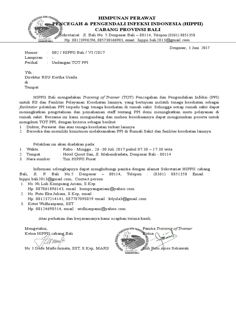 Contoh Surat Undangan Peserta Pelatihan | PDF | Pengembangan Diri ...