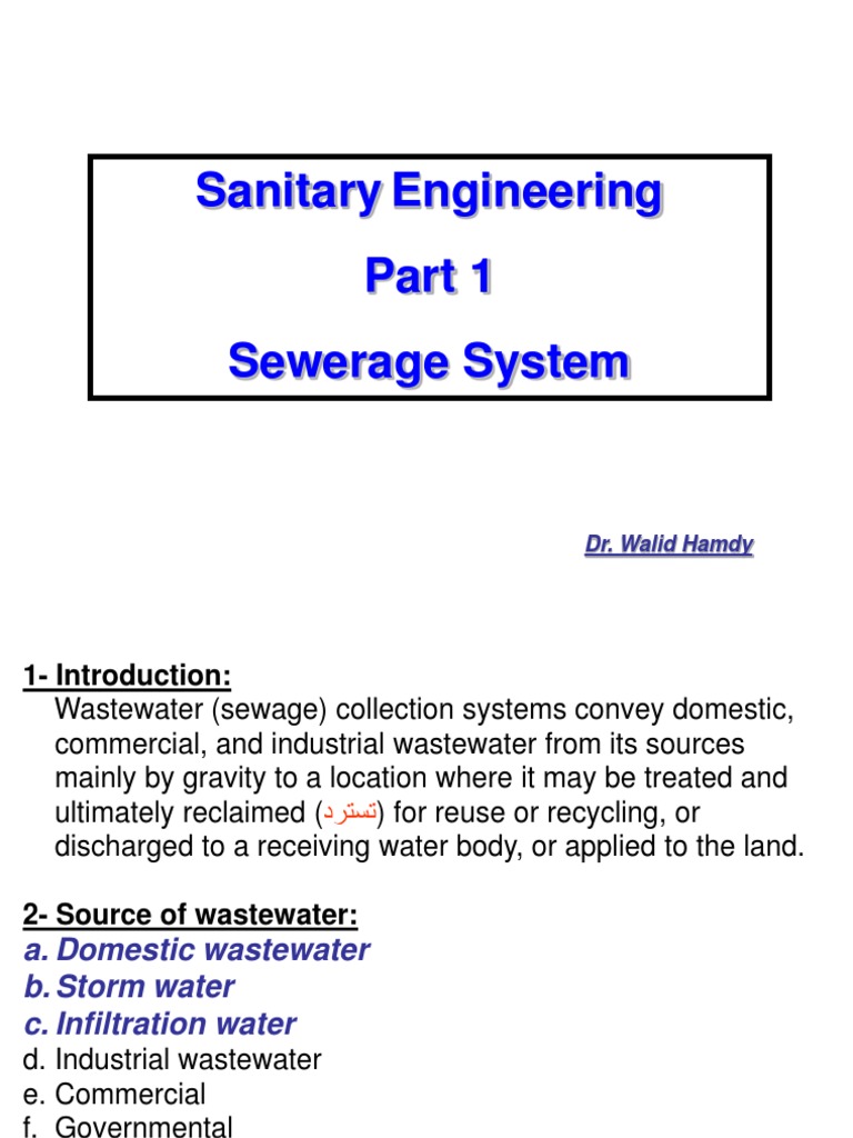 Sewerage Part1 System | PDF | Sanitary Sewer | Wastewater