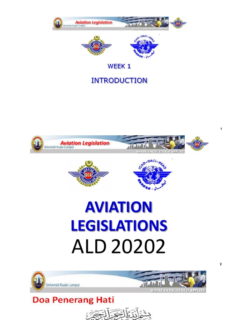Week 1: Aviation Legislation | PDF | Federal Aviation Administration ...