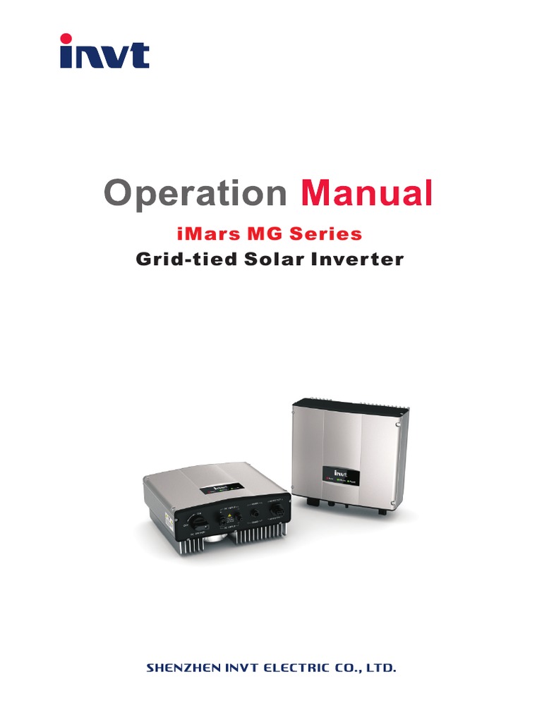 INVT MG Series User Manual | PDF | Power Inverter | Solar Panel