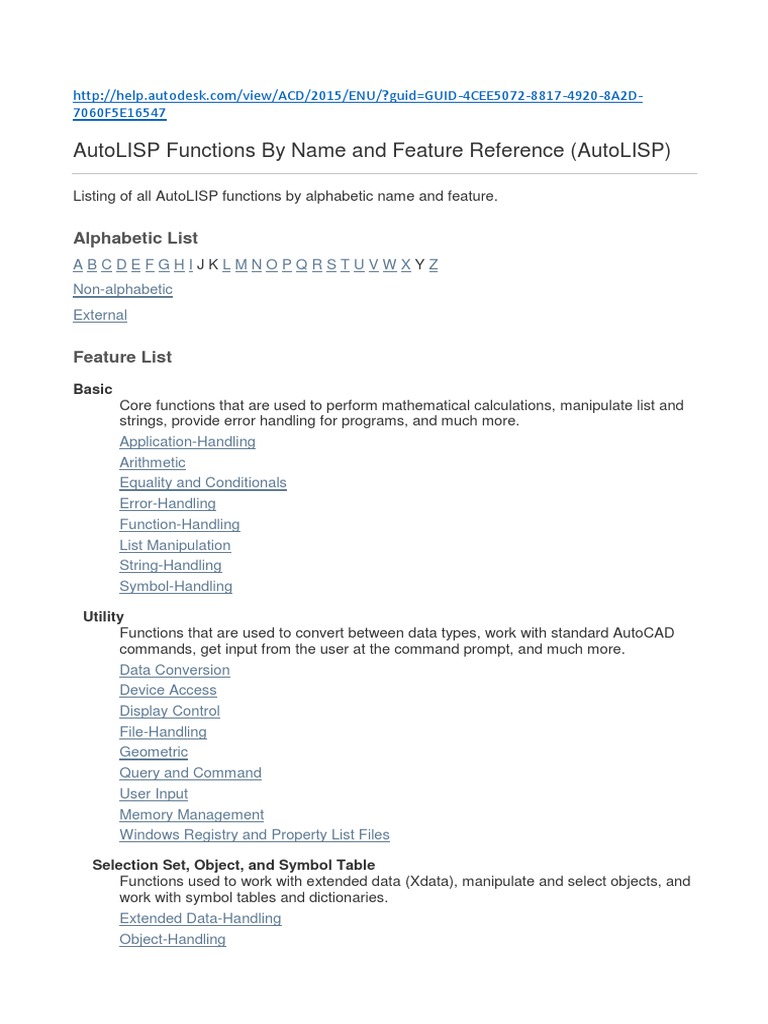 Lisp-Elenco Alfabetico Funzioni | PDF | Command Line Interface | String (Computer Science)