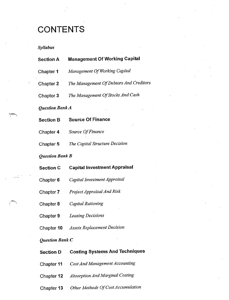 Acca f9 Notes Management of Working Capital | PDF