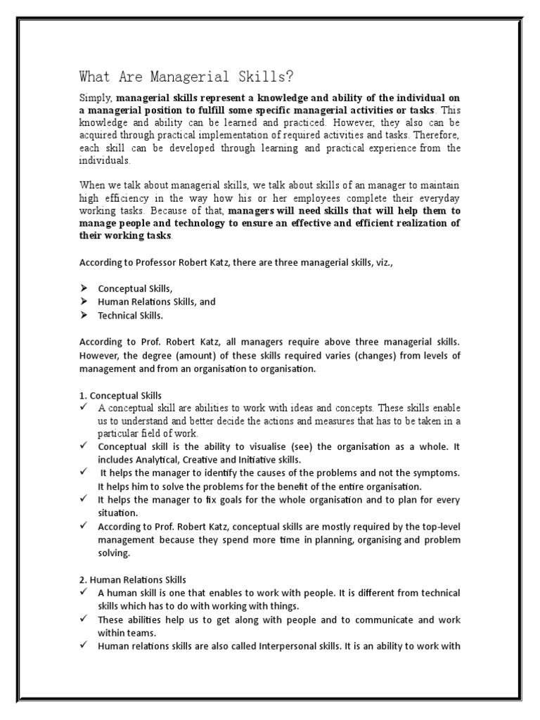 According To Professor Robert Katz | PDF | Skill | Goal