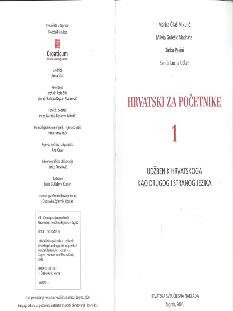 Hrvatski Za Pocetnike 1 - Udzbenik - 01 PDF | PDF