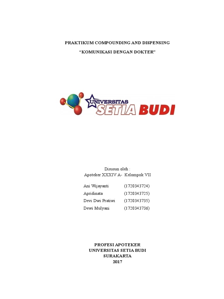 Praktikum Compounding and Dispensing "Komunikasi Dengan Dokter" | PDF