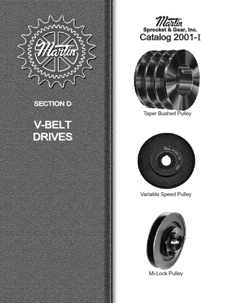 V Belt Pulley Martin | PDF | Belt (Mechanical) | Safety