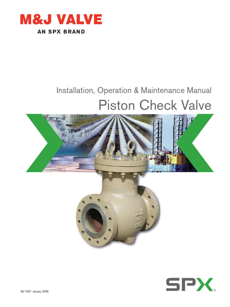 Piston Check Valve: Installation, Operation & Maintenance Manual | PDF ...