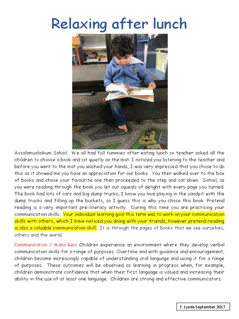 Relaxing After Lunch | PDF | Applied Psychology | Communication