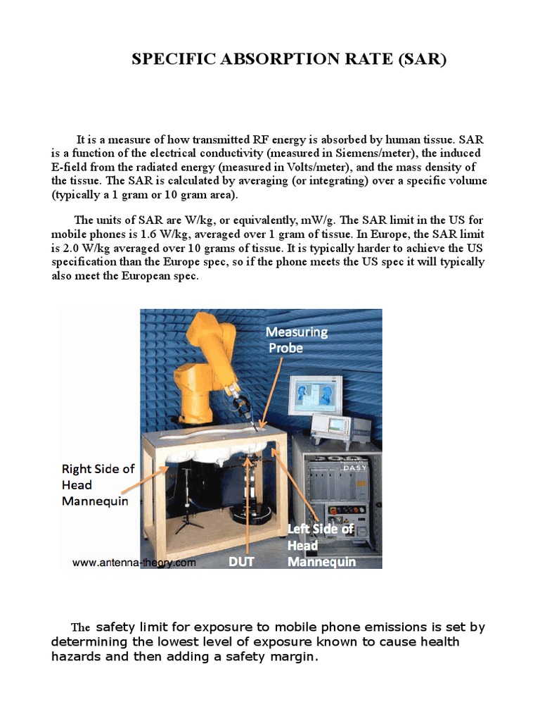 Specific Absorption Rate (Sar) | PDF | Science | Electronics