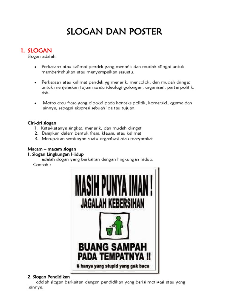 Slogan Dan Poster | PDF | Ilmu Sosial