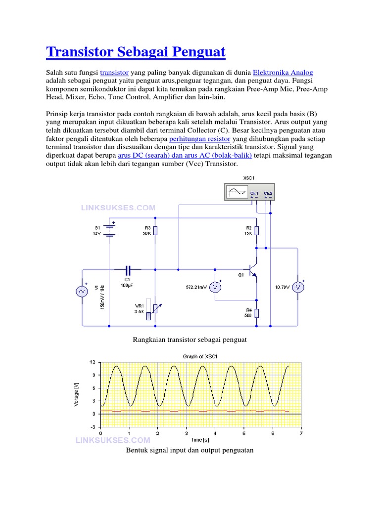 Transistor Sebagai Penguat | PDF