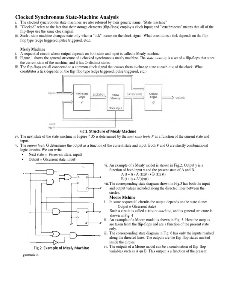 Clocked Synchronous State Machines | PDF | Areas Of Computer Science ...