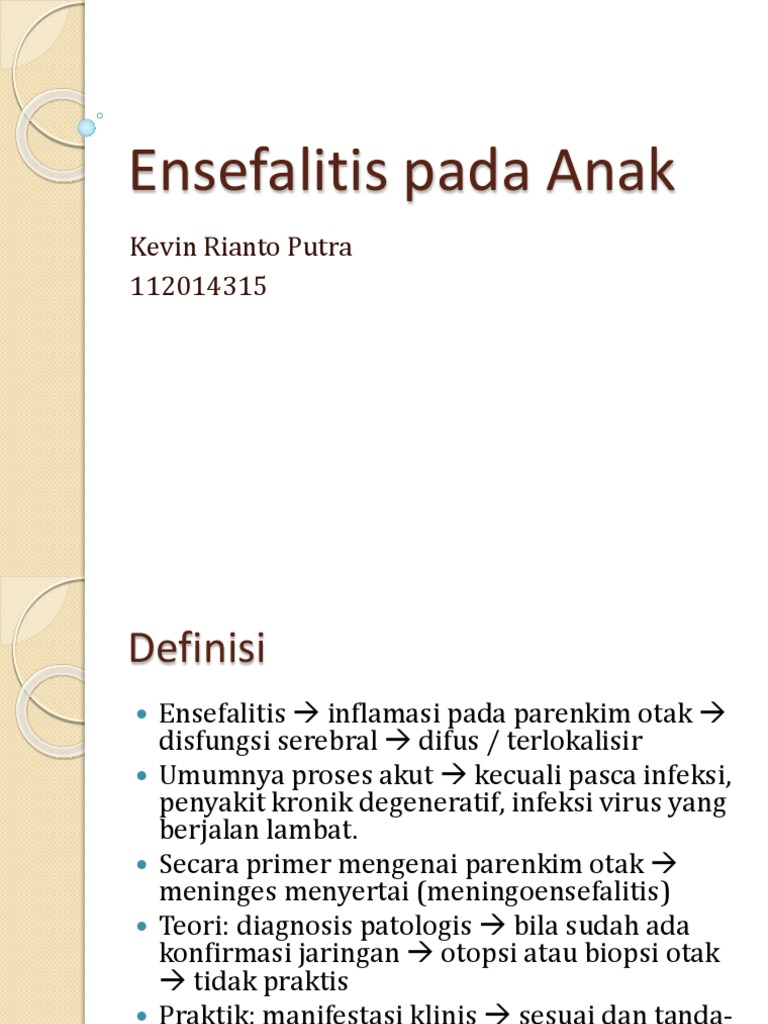 Ensefalitis Pada Anak | PDF