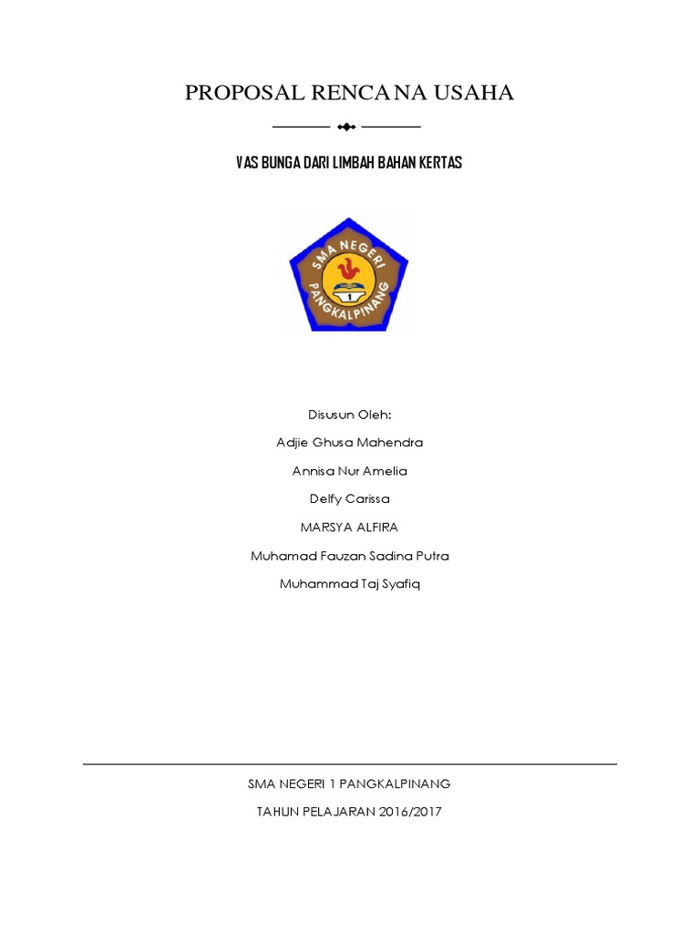 Proposal Rencana Usaha | PDF