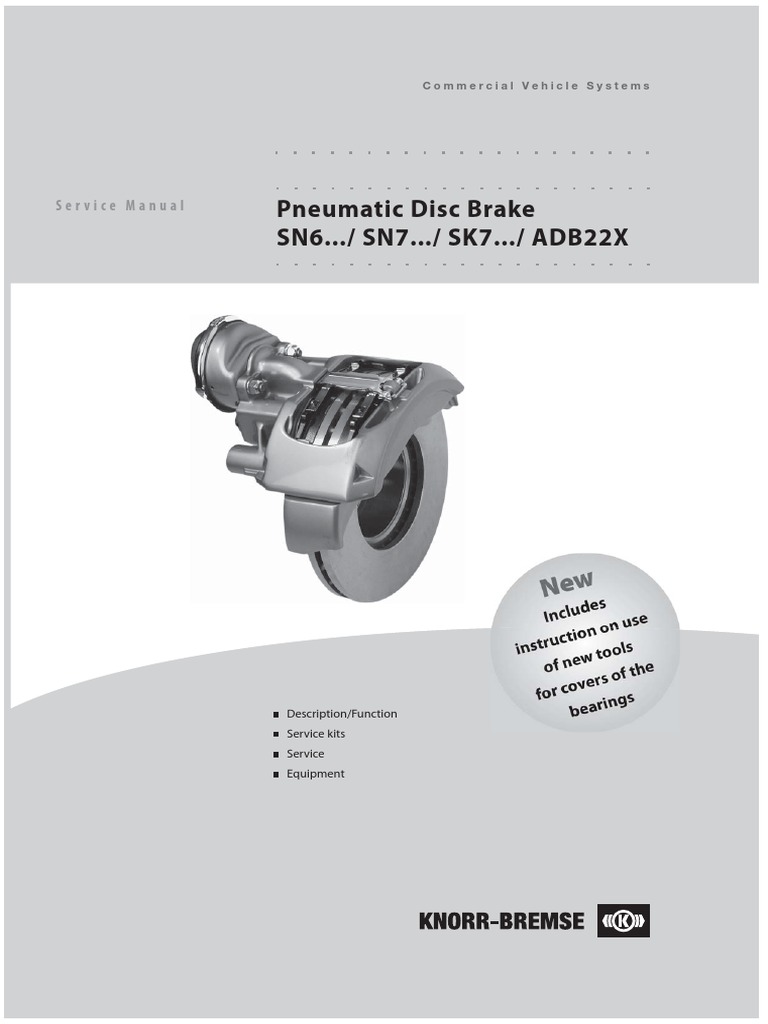 Knorr Bremse Disc Brake Service Manual - Aspx | PDF | Brake | Machines