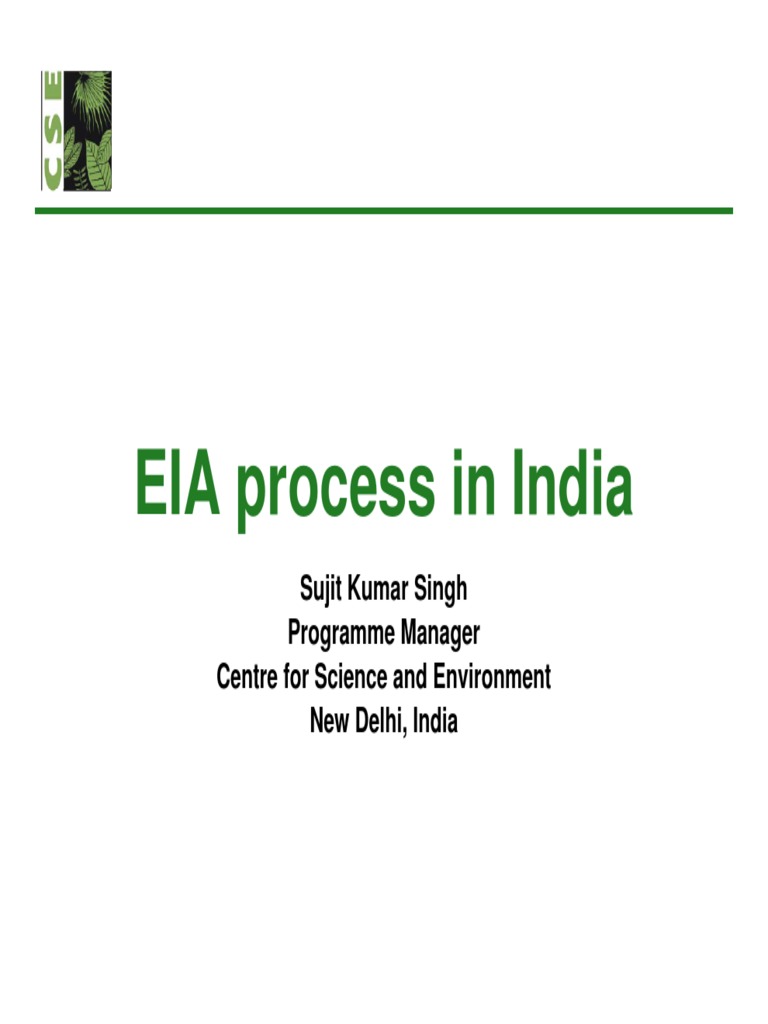 EIA Process in India | PDF | Environmental Impact Assessment | Government