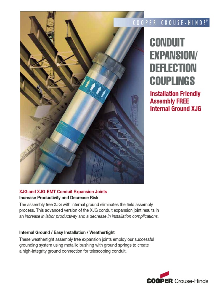 Conduit Expansion/ Deflection Couplings: Cooper Crouse-Hinds | PDF ...