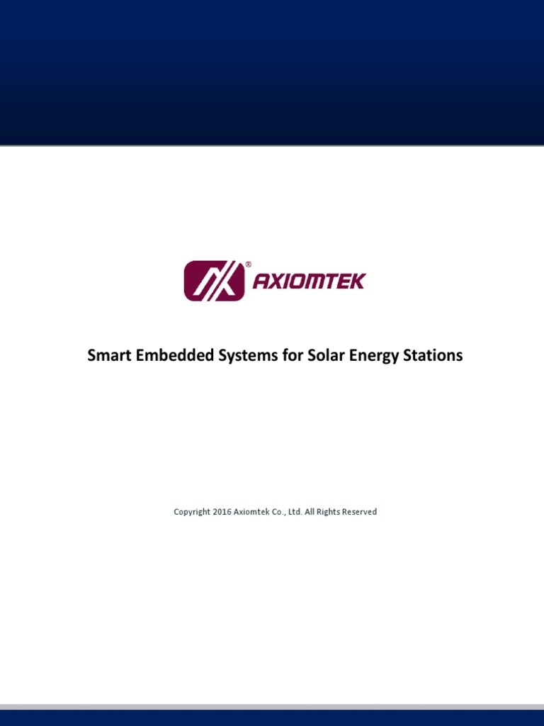 Smart Embedded System Solar Energy Stations | PDF | Photovoltaics ...