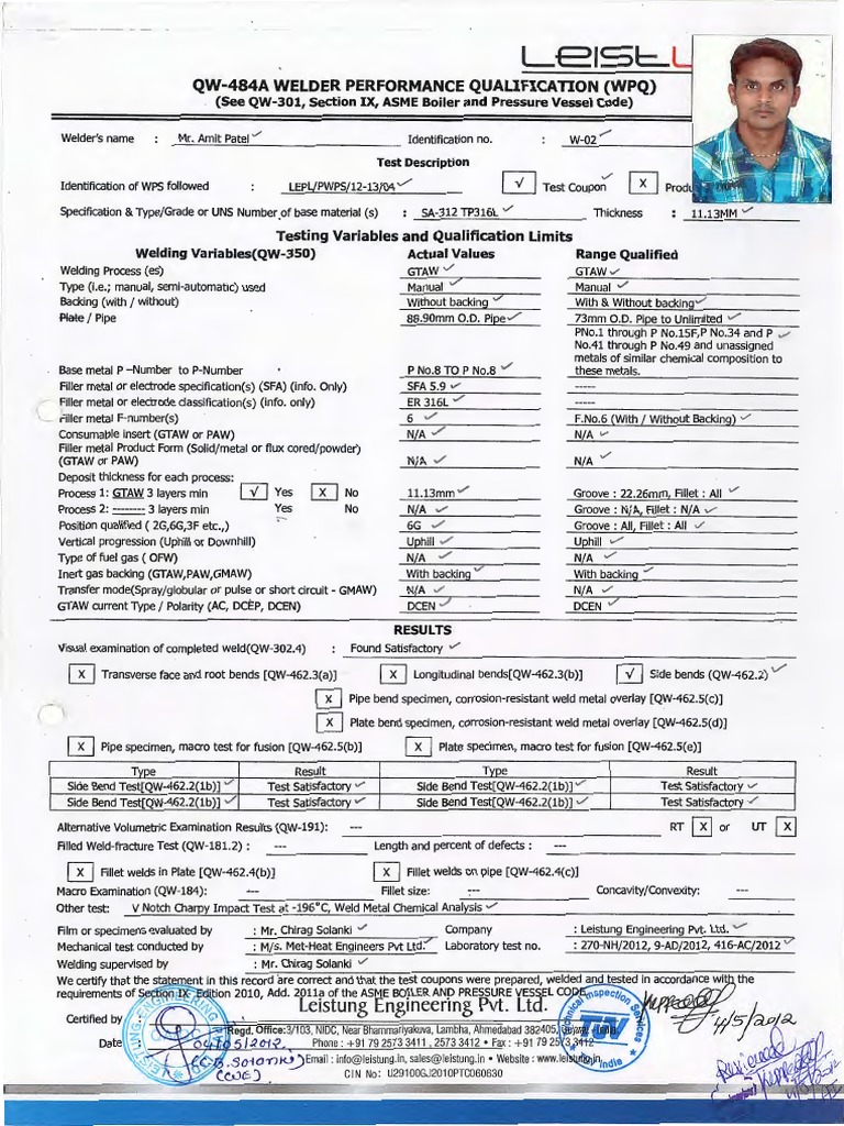 PWPS WPS PQR WPQ | PDF | Metalworking | Welding