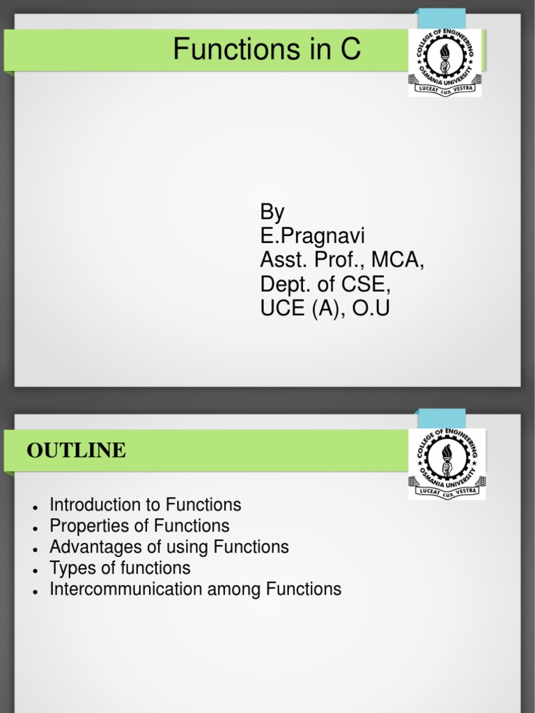 Functions | Download Free PDF | Parameter (Computer Programming) | Subroutine