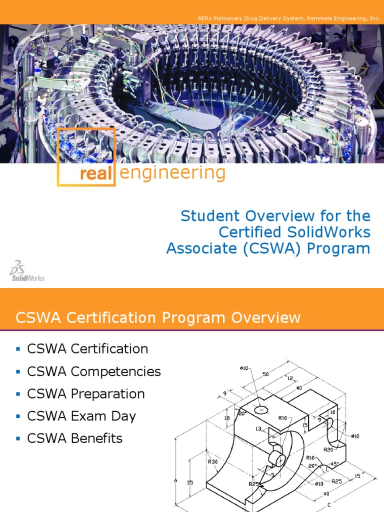 SolidWorks_CSWA_Student.pdf | Test (Assessment) | Technical Drawing
