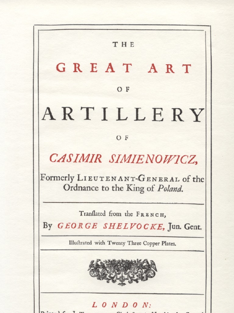Simienowicz - The Great Art of Artillery | PDF | Caliber | Teaching ...
