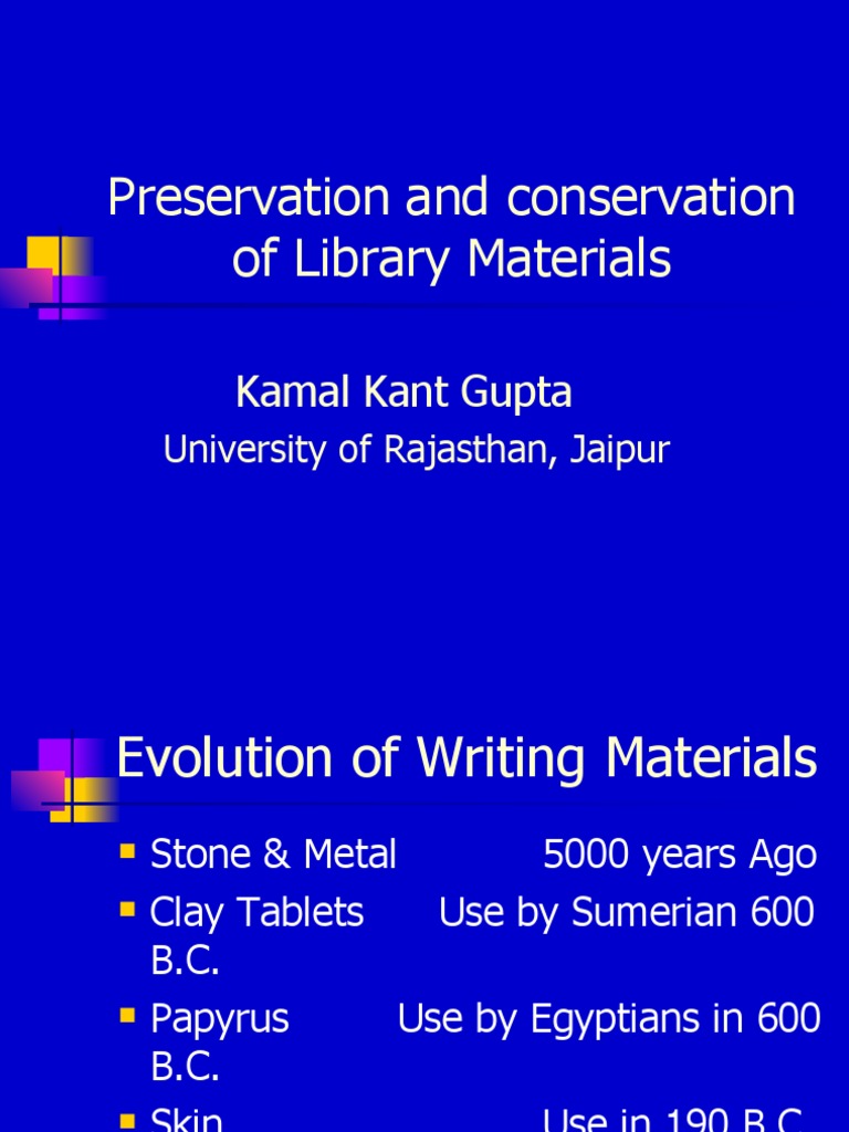 Preservation and Conservation | PDF | Preservation (Library And ...