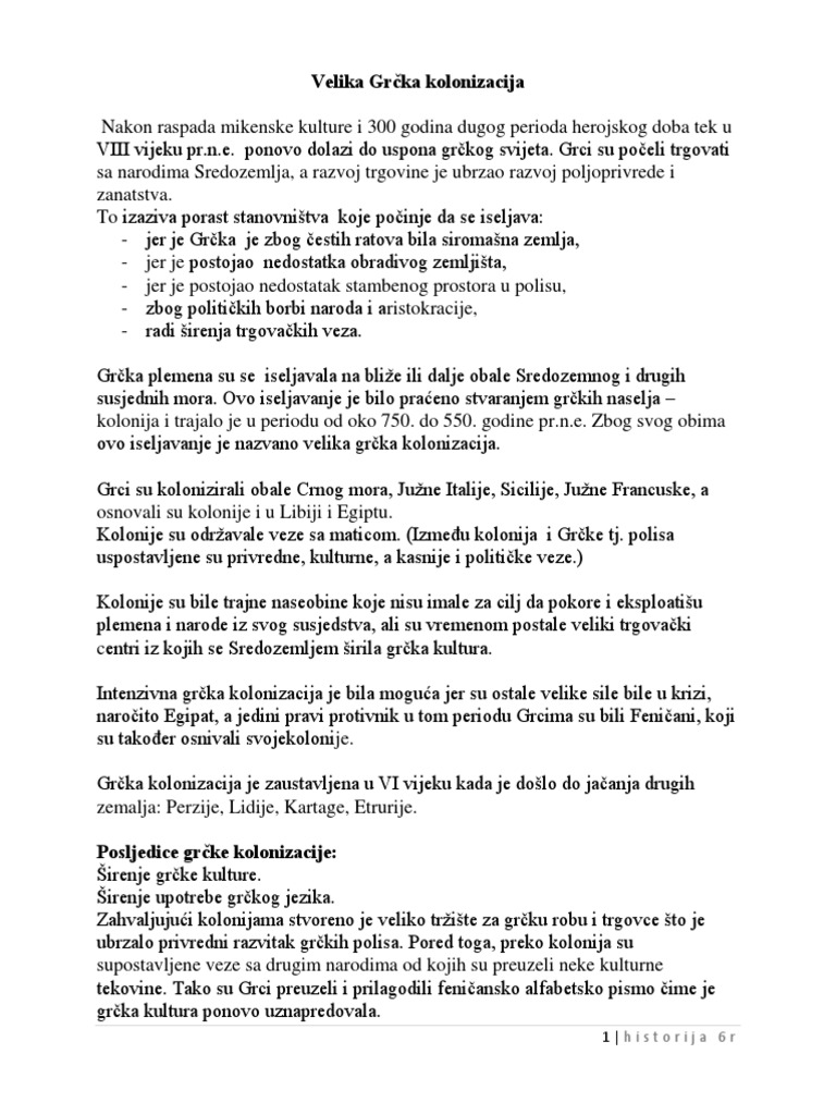 Velika Grcka Kolonizacija