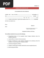Study Certificate Format | PDF