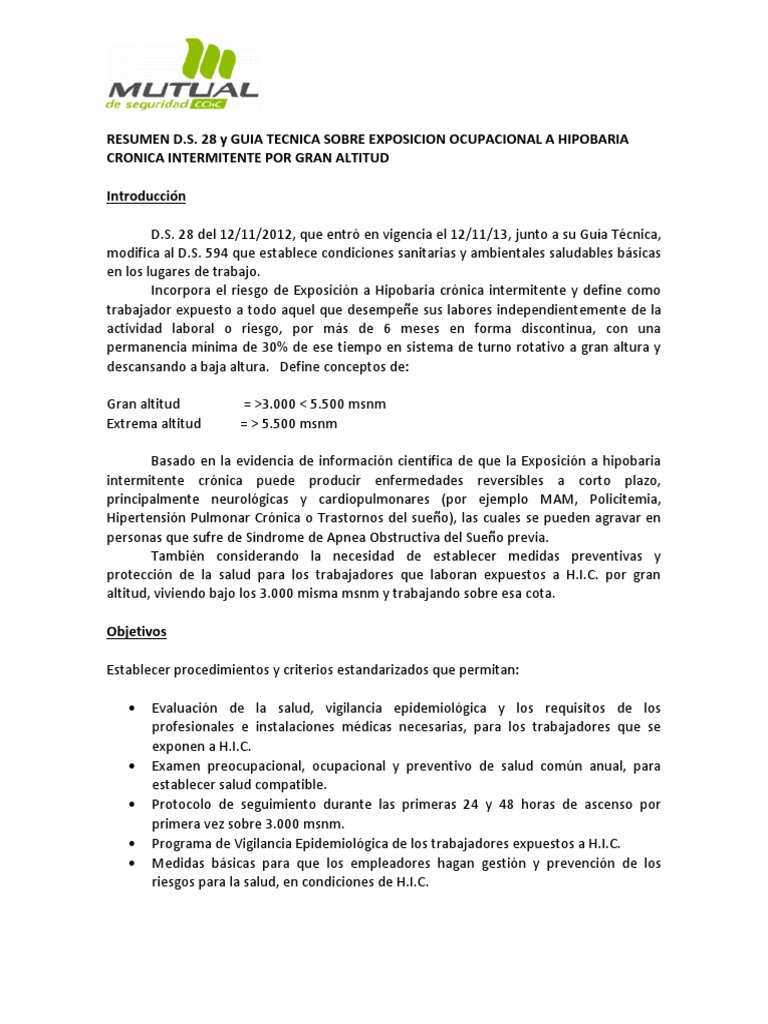 Resumen DS 28 Guia Tecnica | PDF | Condicion cronica | Medicina