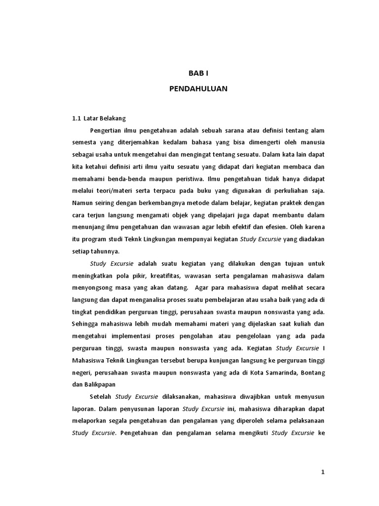 Laporan Study Excursie | PDF