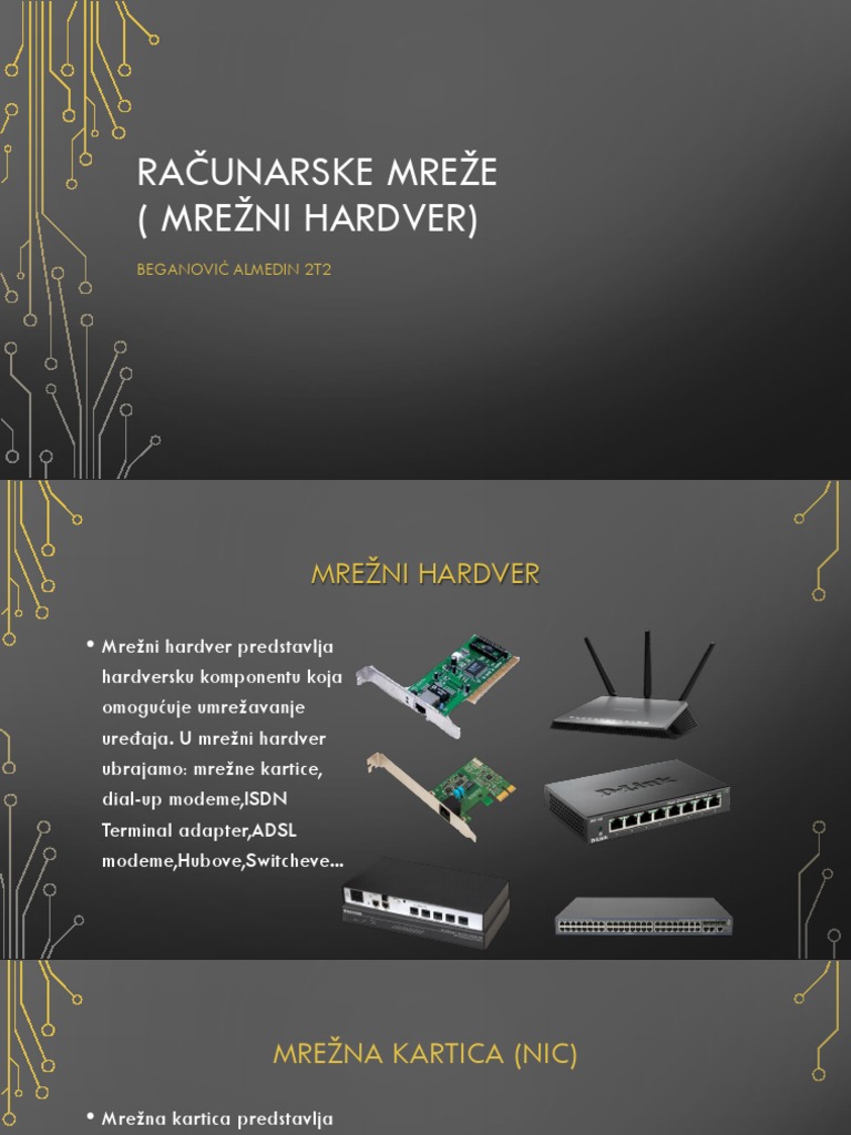 RAČ. MREŽE - Mrežni Hardver | PDF
