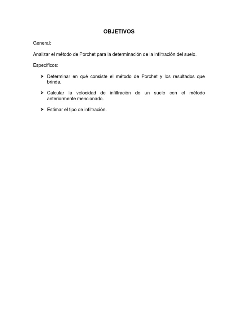 Procedimiento Método de Porchet | PDF | Agua | Física