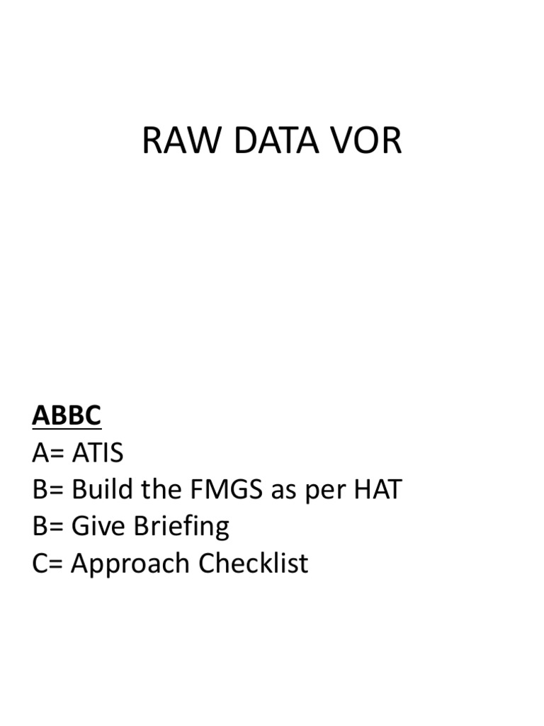 A320-Vor Raw Data | PDF | Aviation | Aircraft