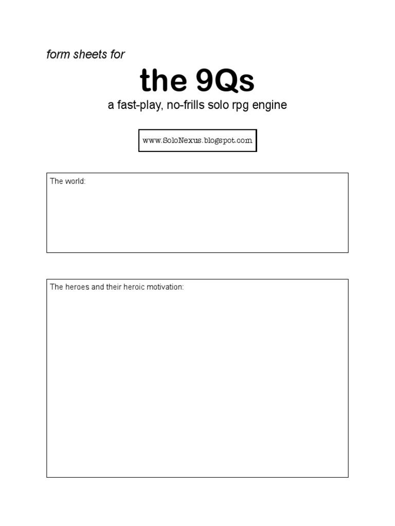 The 9Qs Form Sheets | PDF | Violence | Unrest