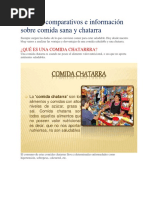 Comida Chatarra vs Saludable: Claves | PDF | Aceite de cocina | Alimentos