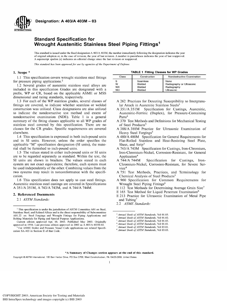 Astm A 403 | PDF