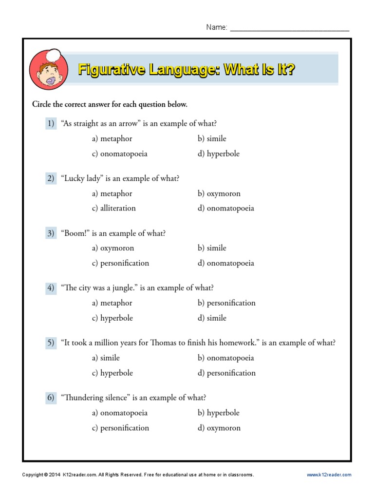 Figurative Language What Is It | PDF | Literary Techniques | Figures Of ...