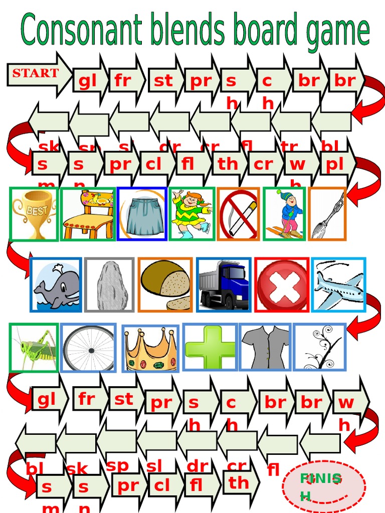 Consonant Blends Board Game | PDF