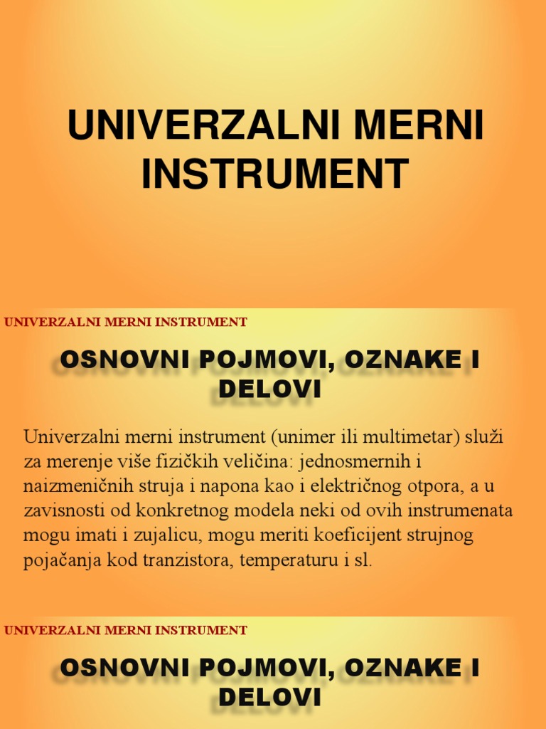 Univerzalni Merni Instrument | PDF