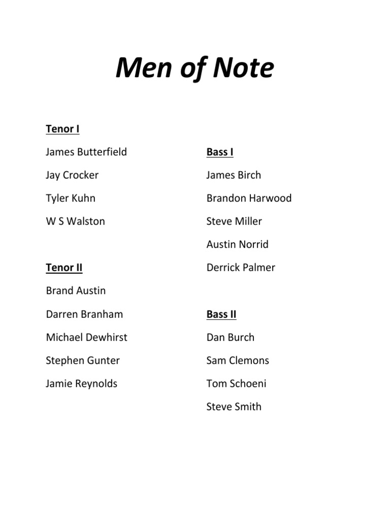 Men of Note | PDF