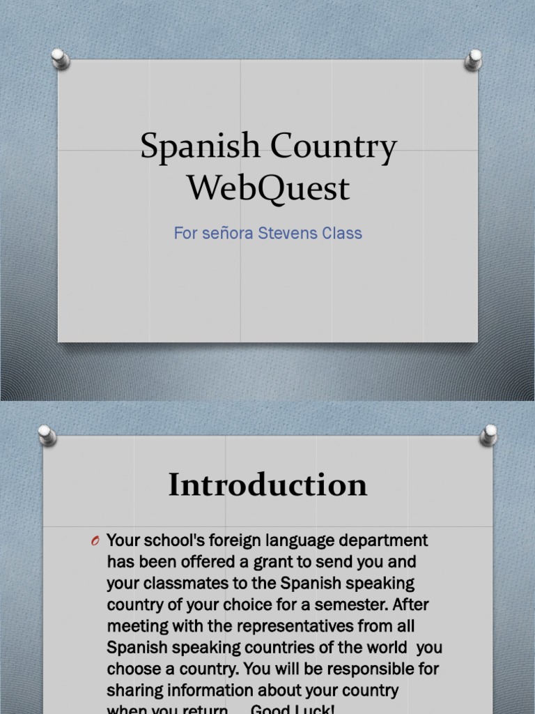Spanish Country Webquest | PDF | Career & Growth