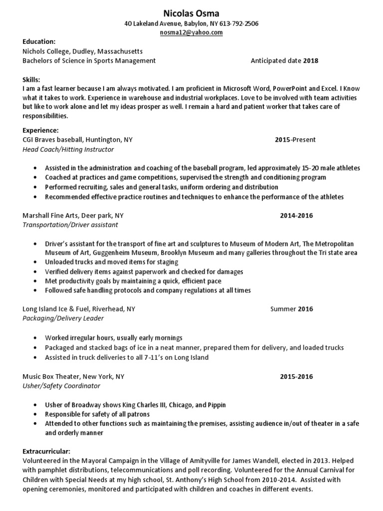 Resume Real | PDF | Museum | Business