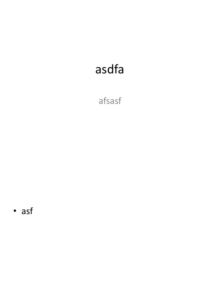 Asdfa: Afsasf | PDF