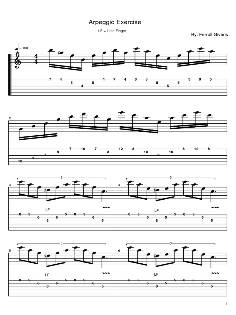 Arpeggio Exercise | PDF