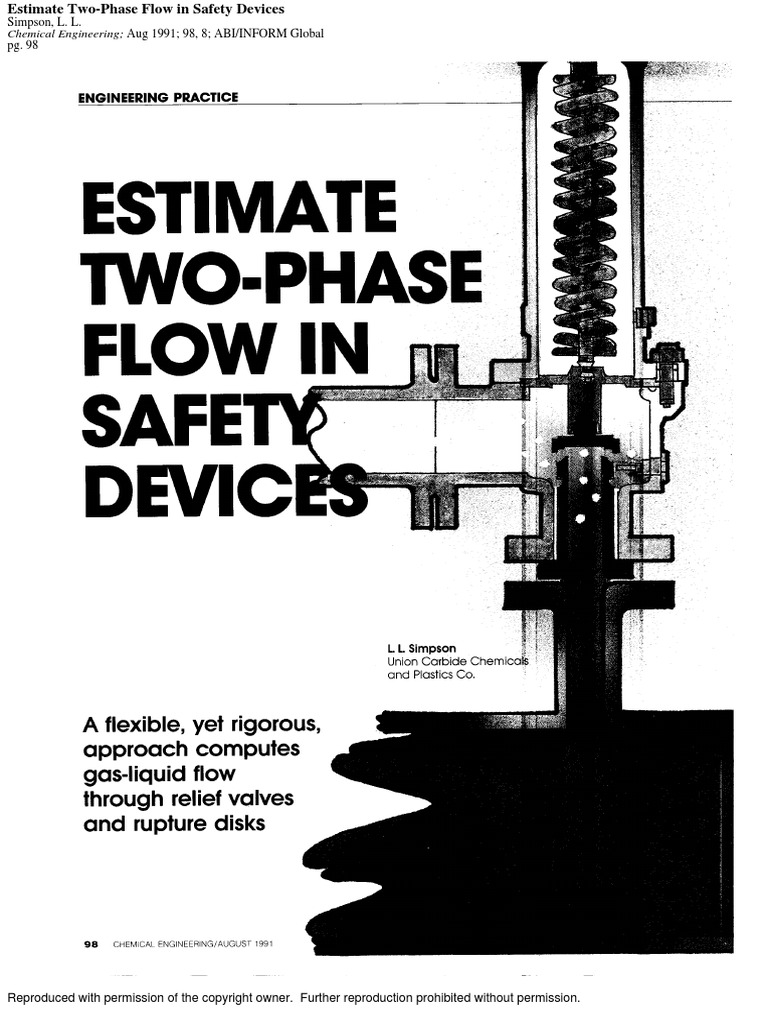 Estimate Two-Phase Flow in Safety Devices | PDF